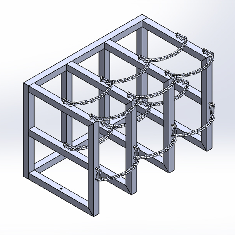 Gas Cylinder Barricade Rack (3x2) – Karan and Associates, Inc.